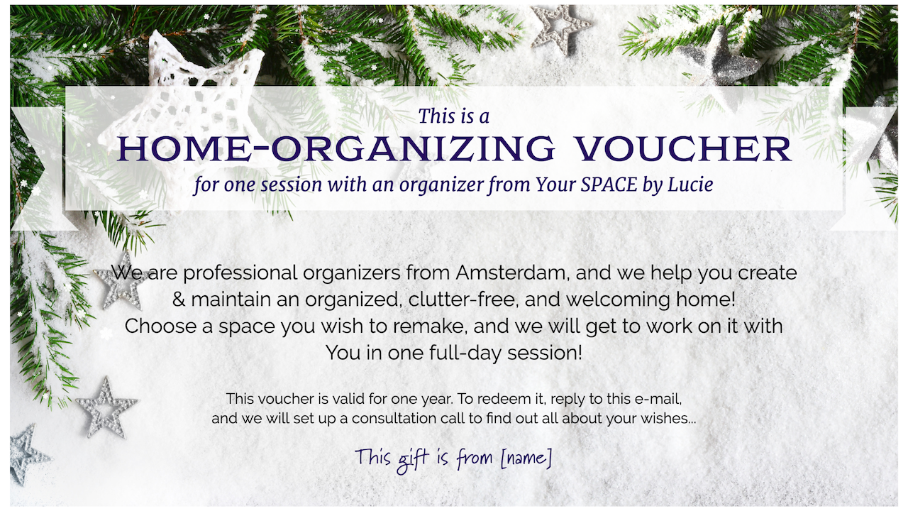 Gift vouchers – Professional organizing, decluttering, and storage ...